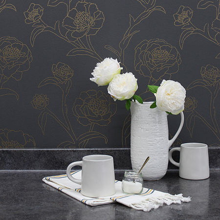 Click here for Tempaper Peonies Peel & Stick Wallpaper  One Size... prices