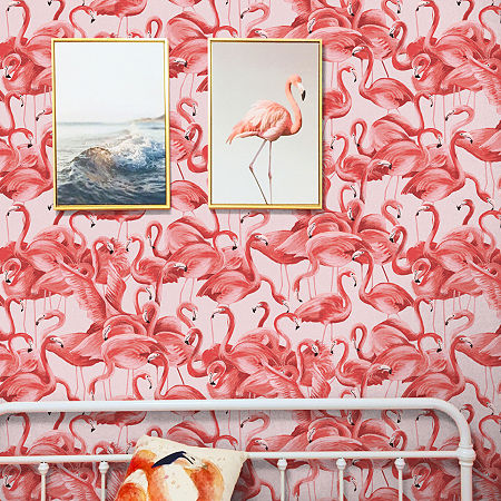 Click here for Tempaper Flamingo Peel & Stick Wallpaper  One Size... prices