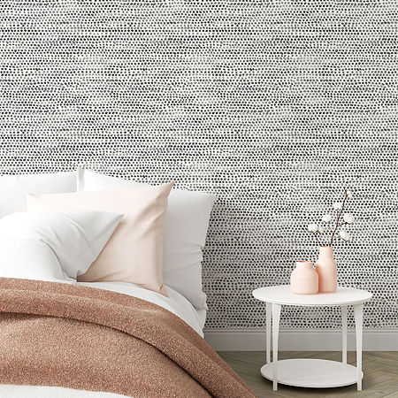 Click here for Tempaper Moire Dots Peel and Stick Wallpaper - Bla... prices