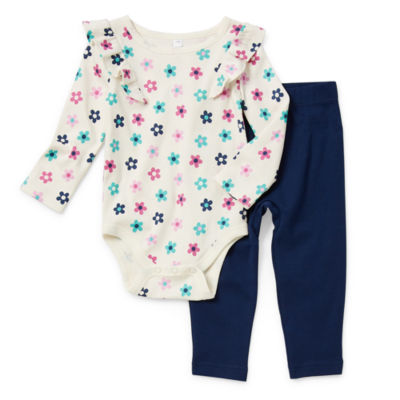 Okie Dokie Baby Girls 2-pc. Pant Set, Color: Polar Bear - JCPenney