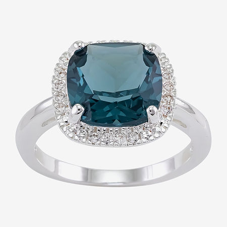 Click here for Sparkle Allure Womens Blue Crystal Pure Silver Ove... prices