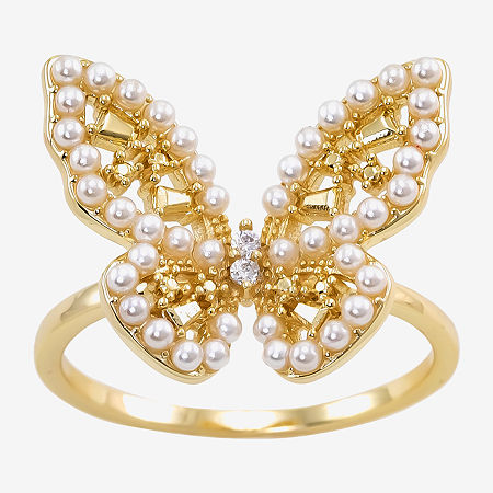 Click here for Sparkle Allure Womens White Simulated Pearl 14K Go... prices