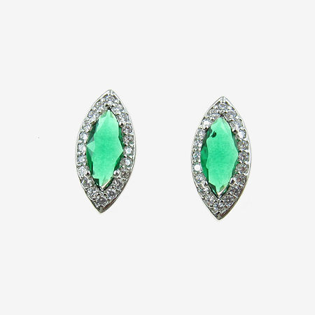 Click here for Vieste Rosa Halo Green Crystal 1/2 Inch Marquise S... prices