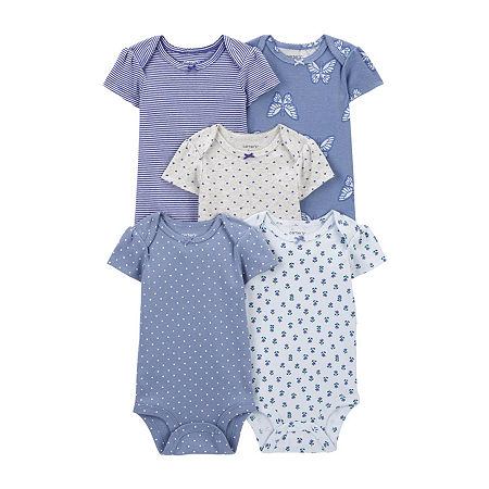 Click here for Carters Baby Girls Crew Neck Short Sleeve Rib 5-pc... prices