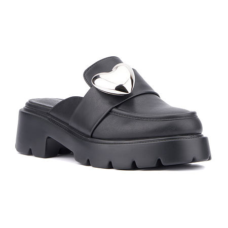 Click here for Womens Olivia Miller Heartless Platform Mules prices