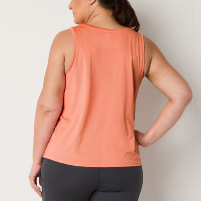 Xersion Womens Mesh Scoop Neck Sleeveless Tank Top Plus, Color: Miami ...