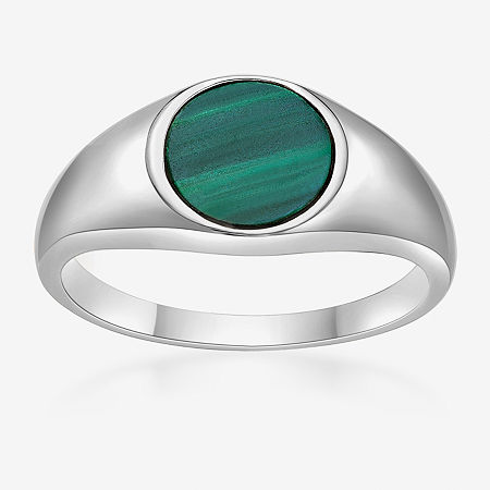 Click here for Womens Genuine Green Malachite Sterling Silver Rou... prices