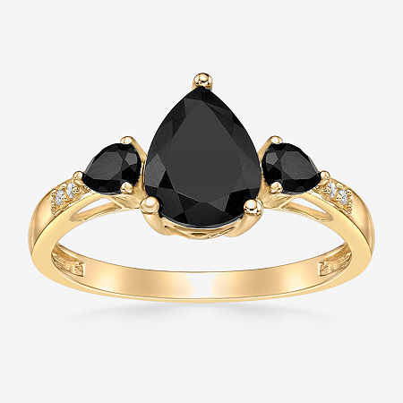 Click here for Womens Genuine Black Onyx 10K Gold Pear Cocktail R... prices