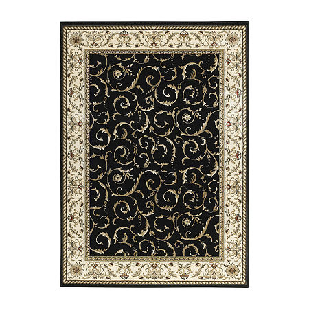 Closeout! Km Home Pesaro 1599 79 x 11 Area Rug - Black