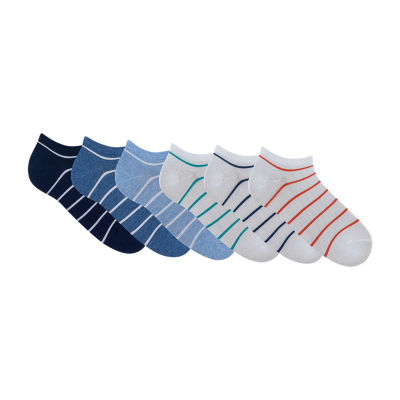 Gold Toe Thin Stripe Womens Multi-Pack 6 Pair Liner Socks, Color: Blue ...