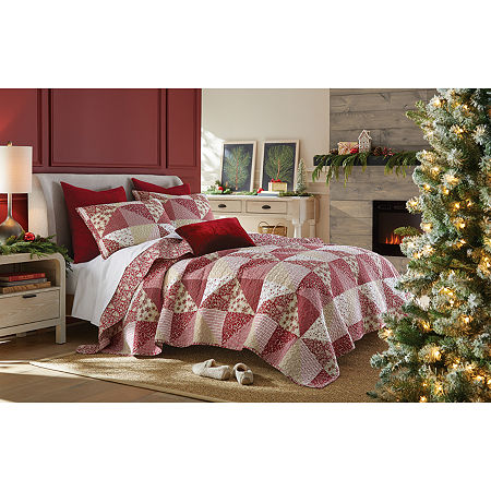 Click here for North Pole Trading Co. Holiday Holly Patchwork Qui... prices