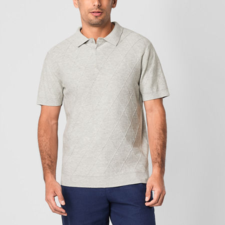 Click here for Stafford Diamond Mens Regular Fit Short Sleeve Pol... prices