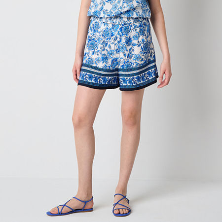 Click here for by&by Juniors Womens Mid Rise Juniors Pull-On Shor... prices