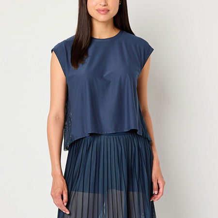 Click here for Xersion Womens Pleated Crew Neck Sleeveless T-Shir... prices