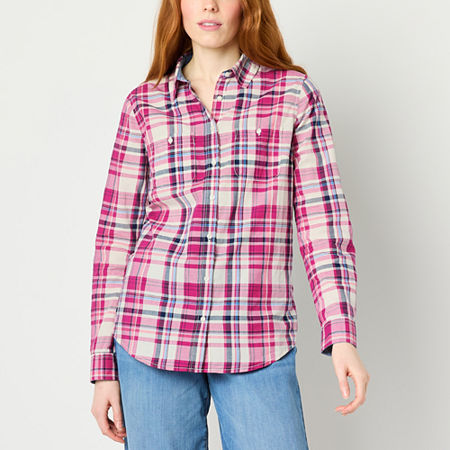 Click here for St. Johns Bay Womens Long Sleeve Cuffed Sleeve Reg... prices