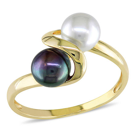 Click here for Cultured Freshwater White and Black Pearl 10K Yell... prices