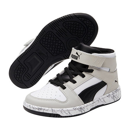 Click here for PUMA Rebound Mid Layup Marble Little Kid Boys Bask... prices