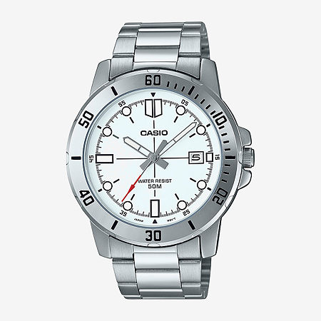 Click here for Casio Mens Silver Tone Bracelet Watch Mtpvd01d-7ev... prices