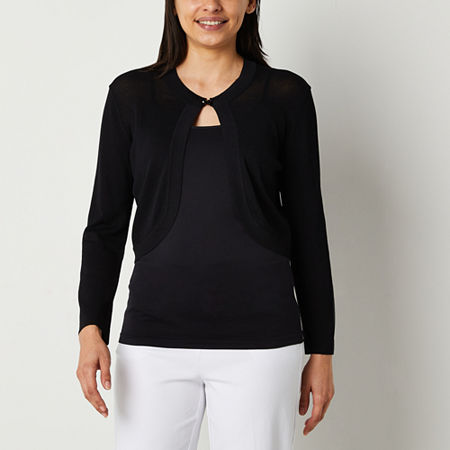 Click here for Perceptions Womens Round Neck Long Sleeve Shrug  L... prices