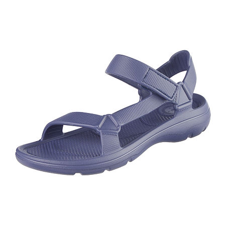 Totes Mens Riley Adjustable Sport Sandals - Navy blue