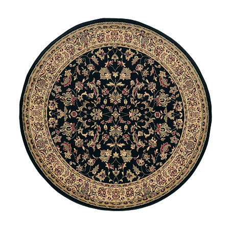 Closeout! Km Home Umbria 953 53 x 53 Round Rug - Black
