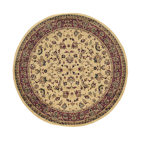 Closeout! Km Home Umbria 953 53 x 53 Round Rug - Ivory