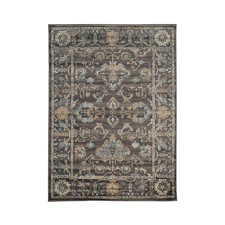 Closeout! Km Home 3562/0041/Lightbrown Cantu Brown 53 x 73 Area Rug - Brown