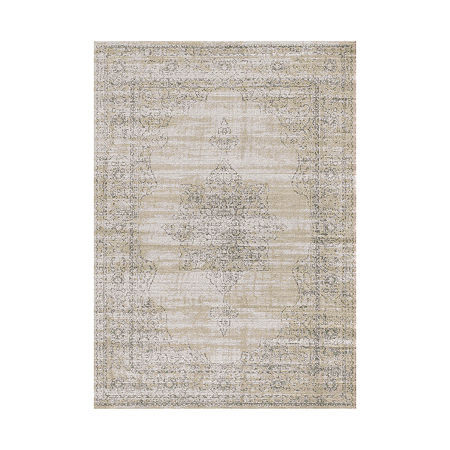 Closeout! Km Home 3563/0010/Beige Cantu Beige 33 x 411 Area Rug - Beige