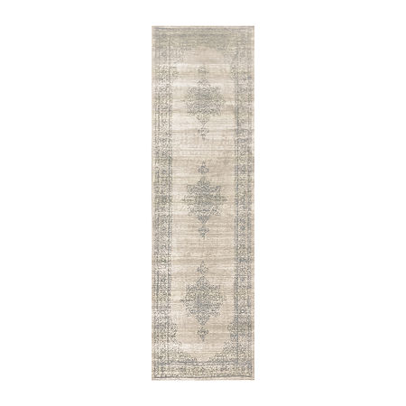 Closeout! Km Home 3563/0013/Beige Cantu Beige 22 x 77 Runner Rug - Beige