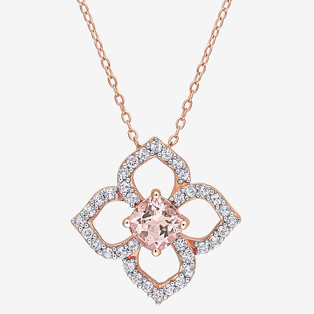 Click here for Womens Genuine Pink Morganite 18K Rose Gold Over S... prices