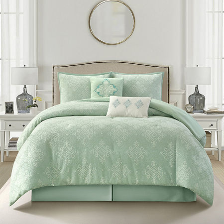 Stratford Park Prissa Medallion 6-Pc. Comforter Set  California King - Sage