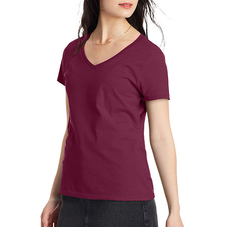 Click here for Hanes Womens V Neck Short Sleeve Active T-Shirt  X... prices