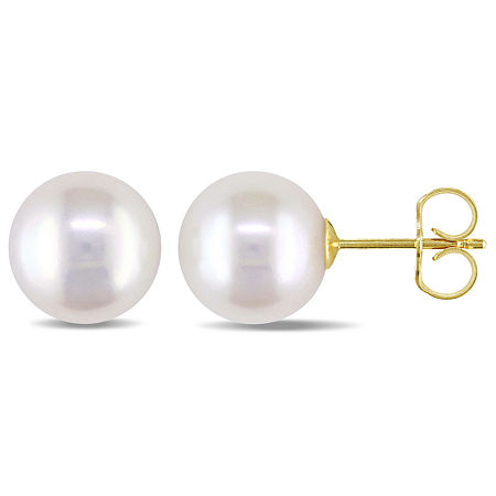 Click here for White Cultured Freshwater Pearl 14K Yellow Gold St... prices