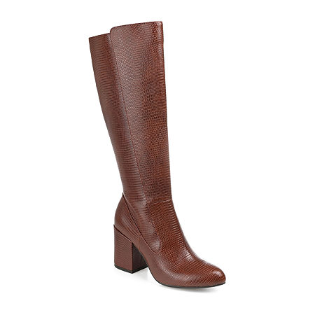 Journee Collection Womens Tavia Wide Calf Knee High Boots - Brown