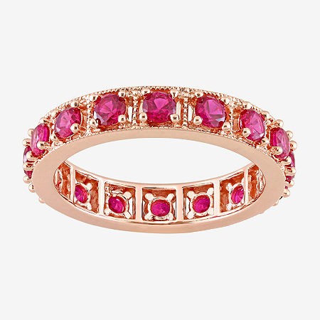 Click here for Womens Lab Created Red Ruby 18K Rose Gold Over Sil... prices