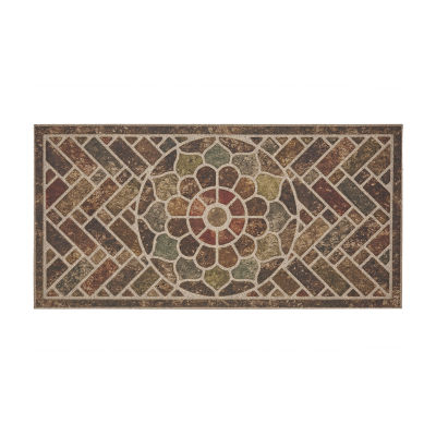 Mohawk Home Ornamental Brick Polyester 24"X48" Doormat, Color: Chestnut ...