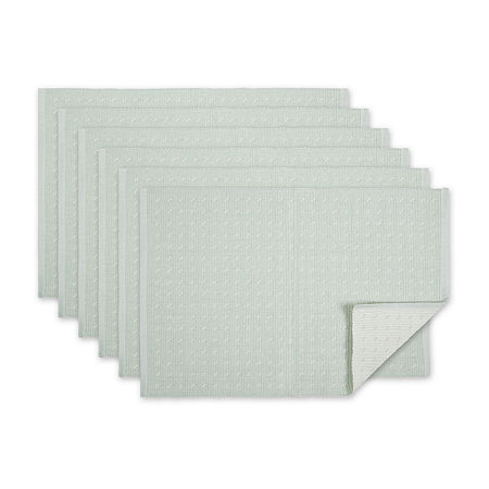 Click here for Design Imports Misty Blue Dobby Dots Rib 6-pc. Pla... prices