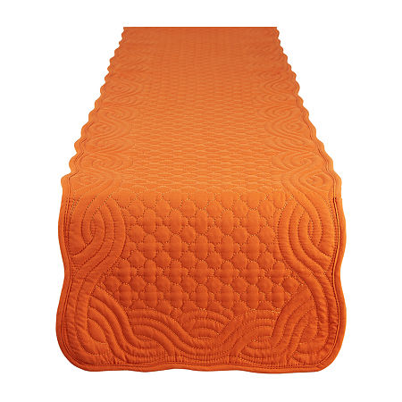 Design Imports Spice Quilted Farmhouse Table Runner - Pumpkin