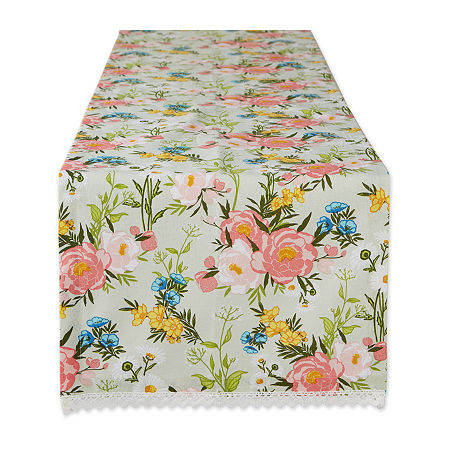 Design Imports Spring Bouquet Print Table Runner  14x72  - Spring Bouquet