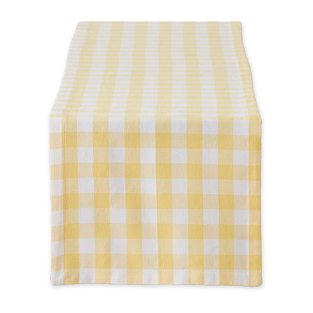 Checkers Table Runner 14 X 72 - Yellow