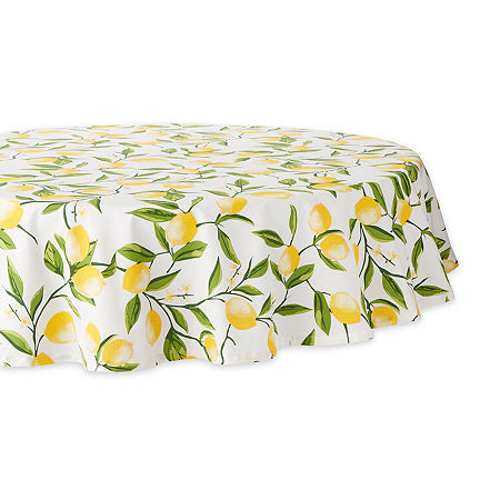Lemon Bliss Print Table cloth 70 Round - Yellow