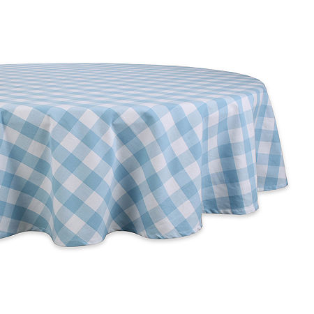 Click here for Design Imports Light Blue Buffalo Check Tablecloth... prices