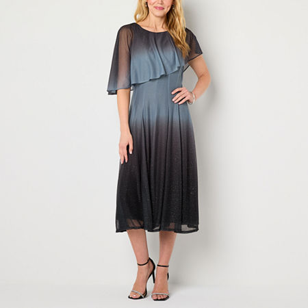 Click here for Danny & Nicole Womens Short Sleeve Ombre Midi Fit... prices