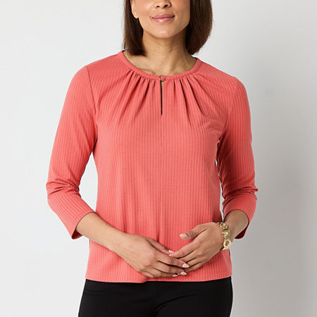 Click here for Liz Claiborne Womens Crew Neck 3/4 Sleeve Blouse... prices