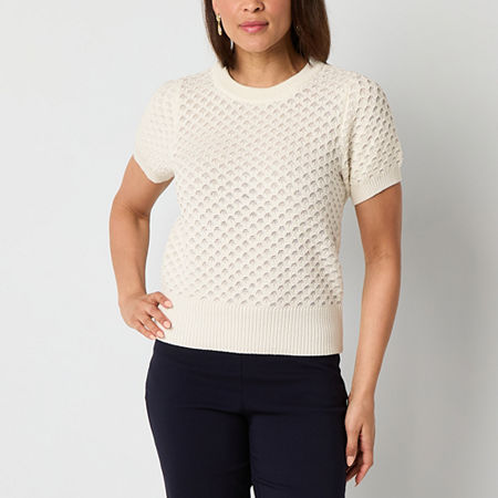 Click here for Liz Claiborne Womens Crew Neck Short Sleeve Pullov... prices