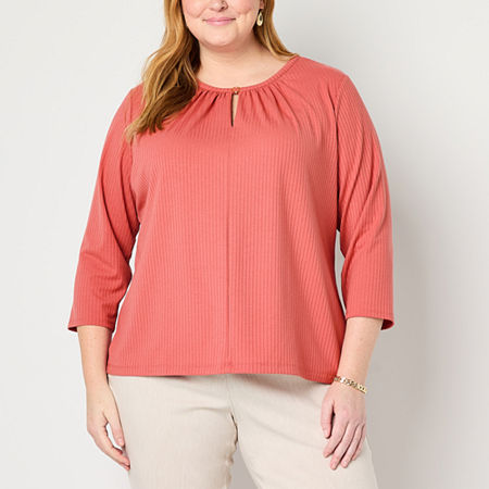 Click here for Liz Claiborne Womens Plus Keyhole Neck 3/4 Sleeve... prices