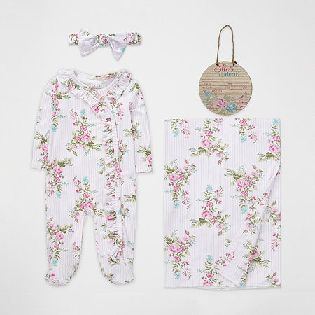 Click here for Baby Essentials Girls 4-pc. Baby Clothing Set  3 M... prices