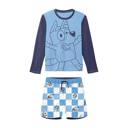 Click here for Little Boys Uv Protection Bluey 2-pc. Rash Guard S... prices