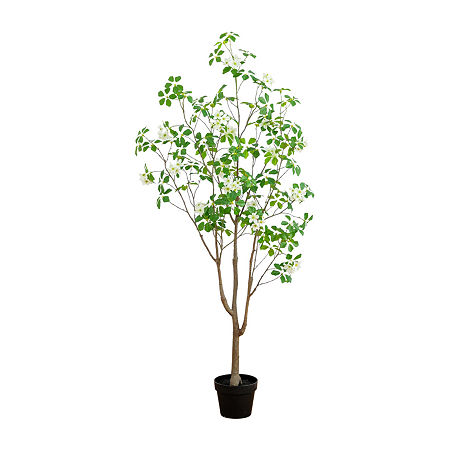 Click here for Nearly Natural 5ft Dogwood Indoor Artificial Tree... prices