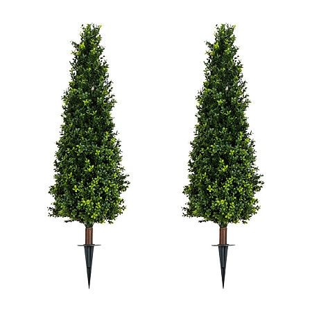 Click here for Nearly Natural 2-pc. 4ft Boxwood Integrated Ground... prices